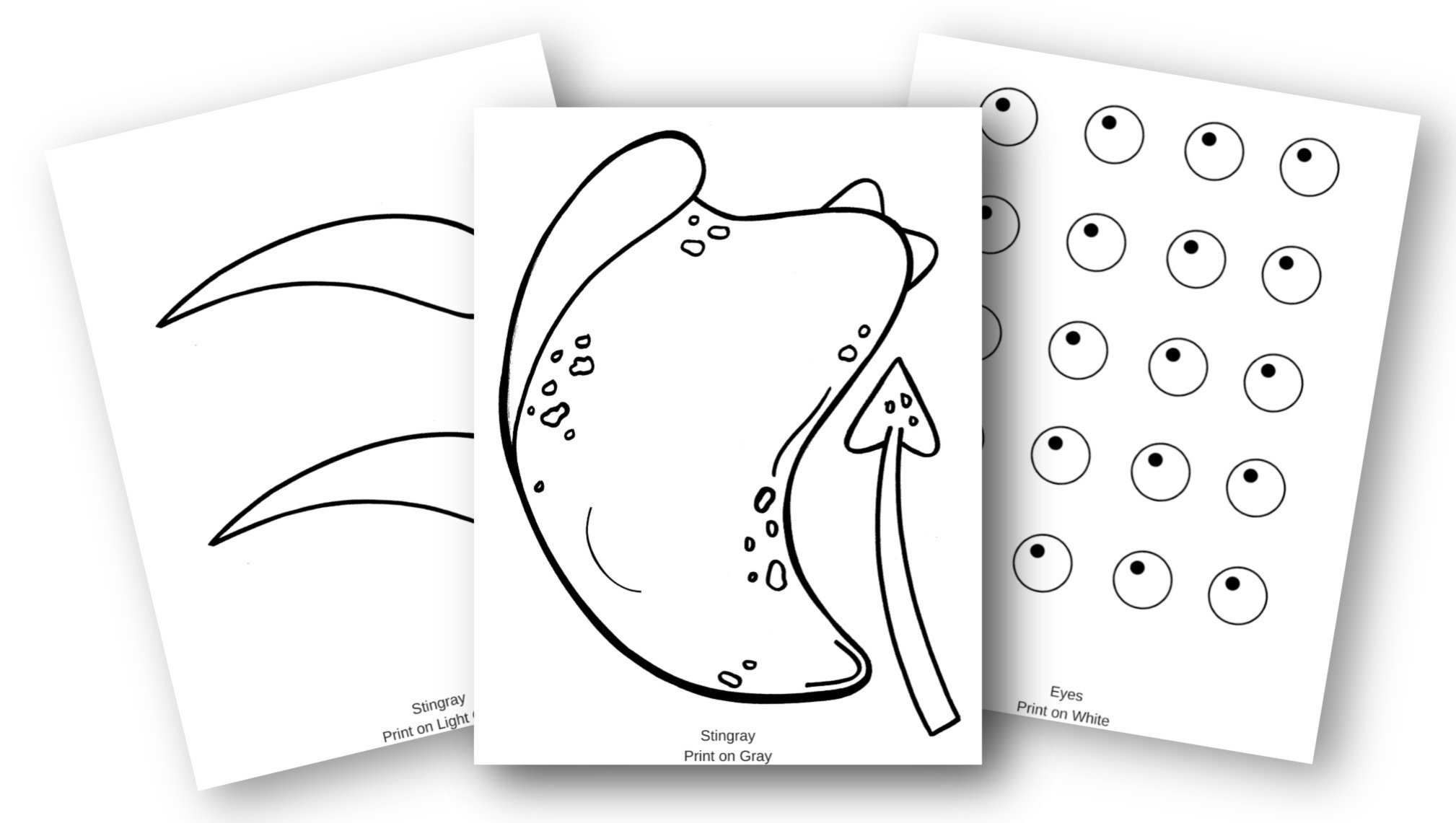 Free Printable Stingray Craft for Kids with Template - Simple Mom Project