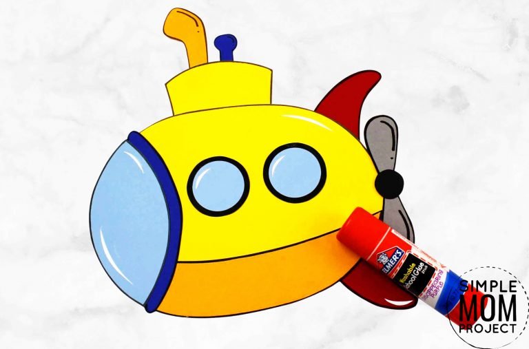 Easy DiY Submarine Craft for Kids with Free Template