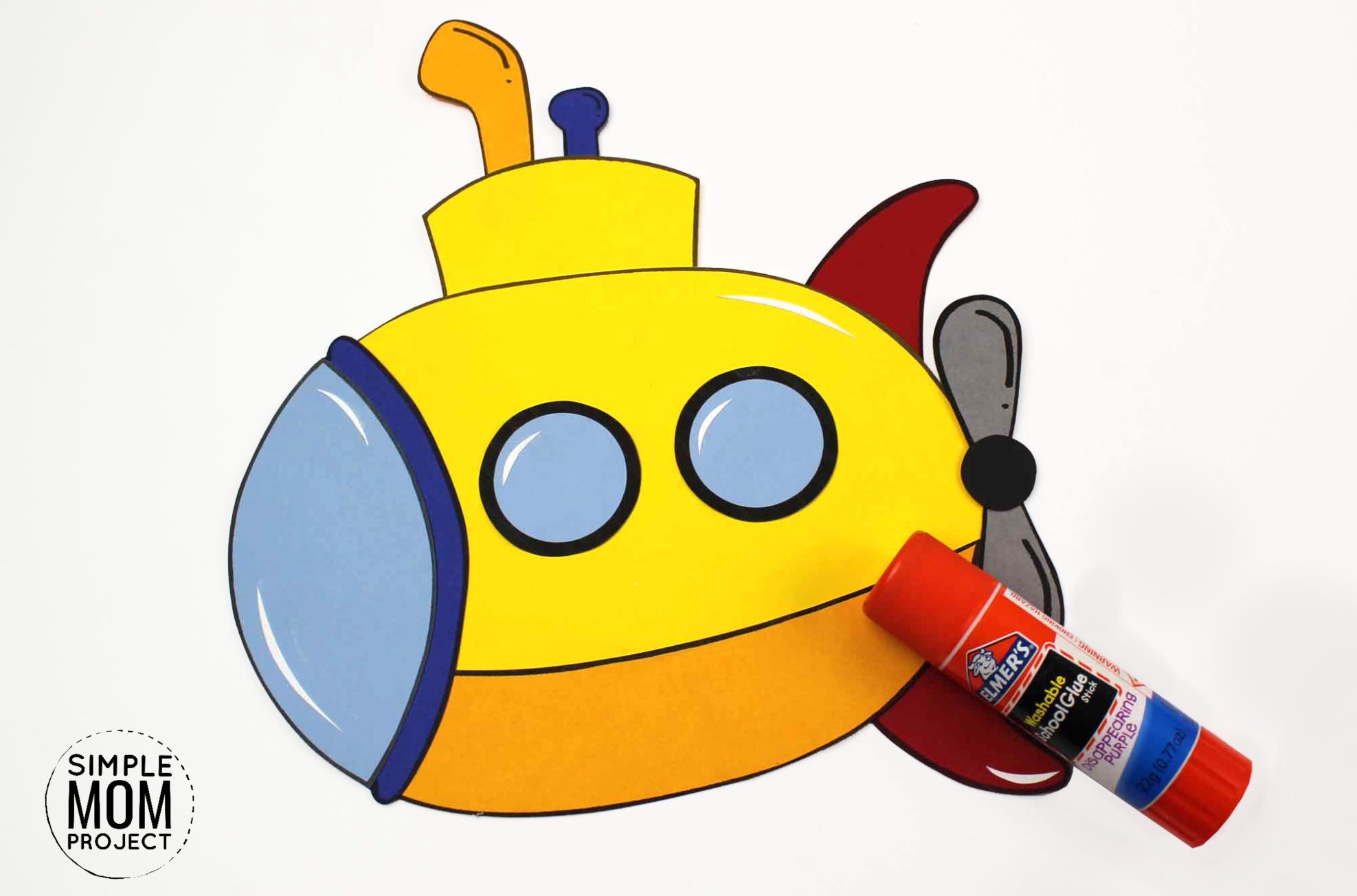 Easy DiY Submarine Craft for Kids with Free Template - Simple Mom Project
