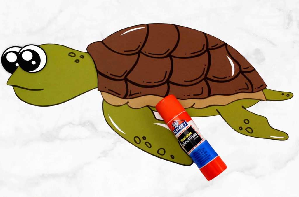 Cut and Paste Sea Turtle Craft for Kids with Free Template