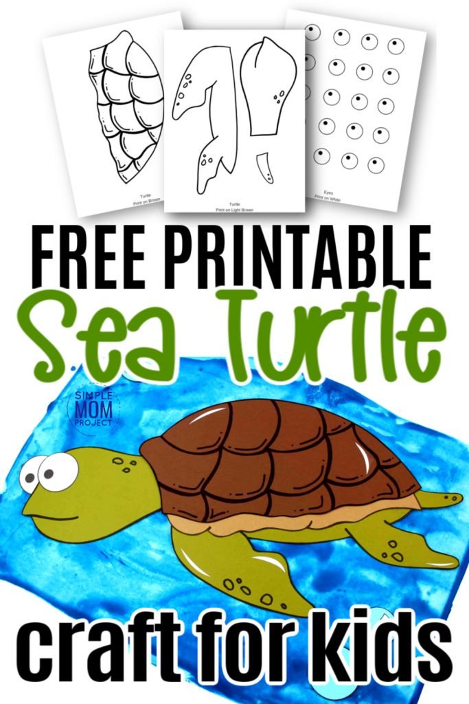 Cut and Paste Sea Turtle Craft for Kids with Free Template