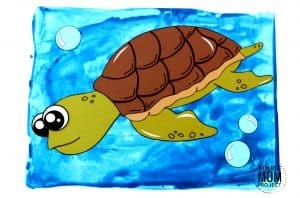 Cut and Paste Sea Turtle Craft for Kids with Free Template
