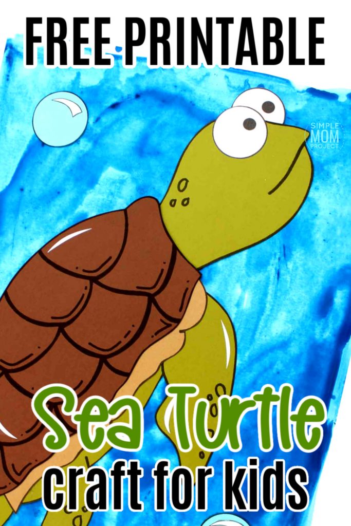 Cut and Paste Sea Turtle Craft for Kids with Free Template