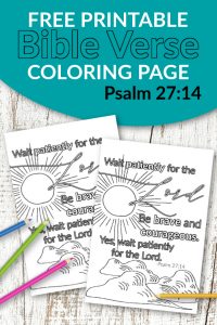 Free Printable Psalm 27:1 Bible Verse Coloring Page