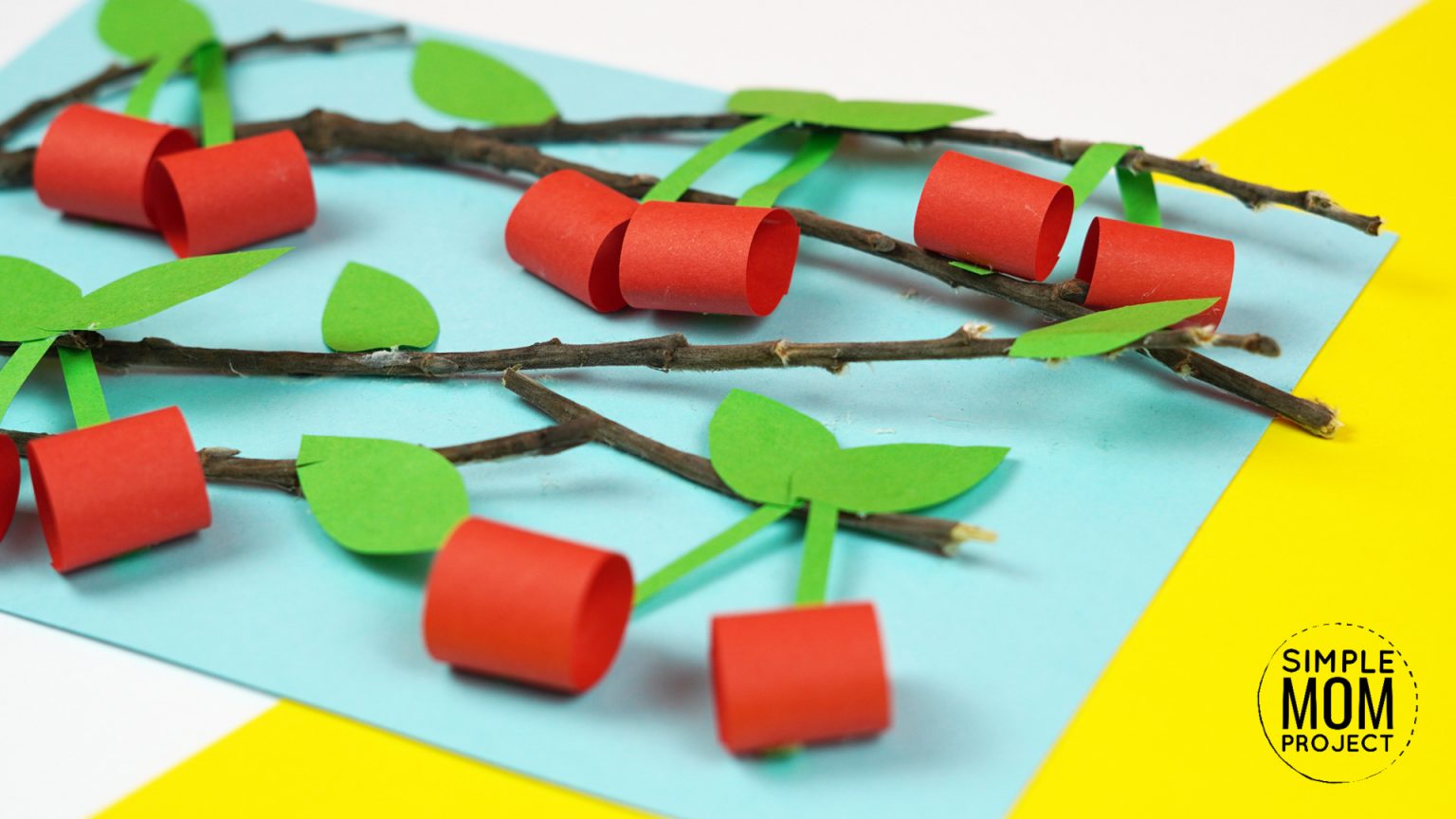 Easy DiY Cherry Paper Craft for Kids - Simple Mom Project