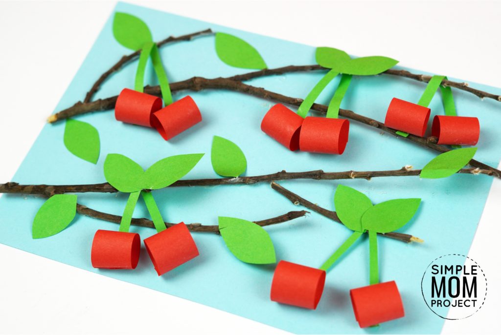 Easy DiY Cherry Paper Craft for Kids – Simple Mom Project