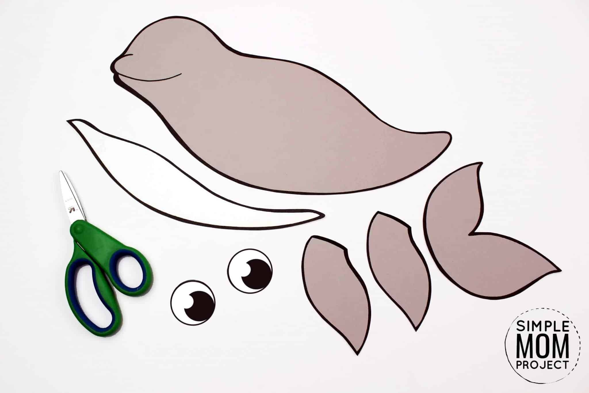 Easy DiY Beluga Whale Craft with Free Template
