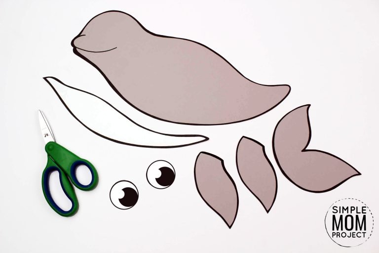 Easy DiY Beluga Whale Craft with Free Template