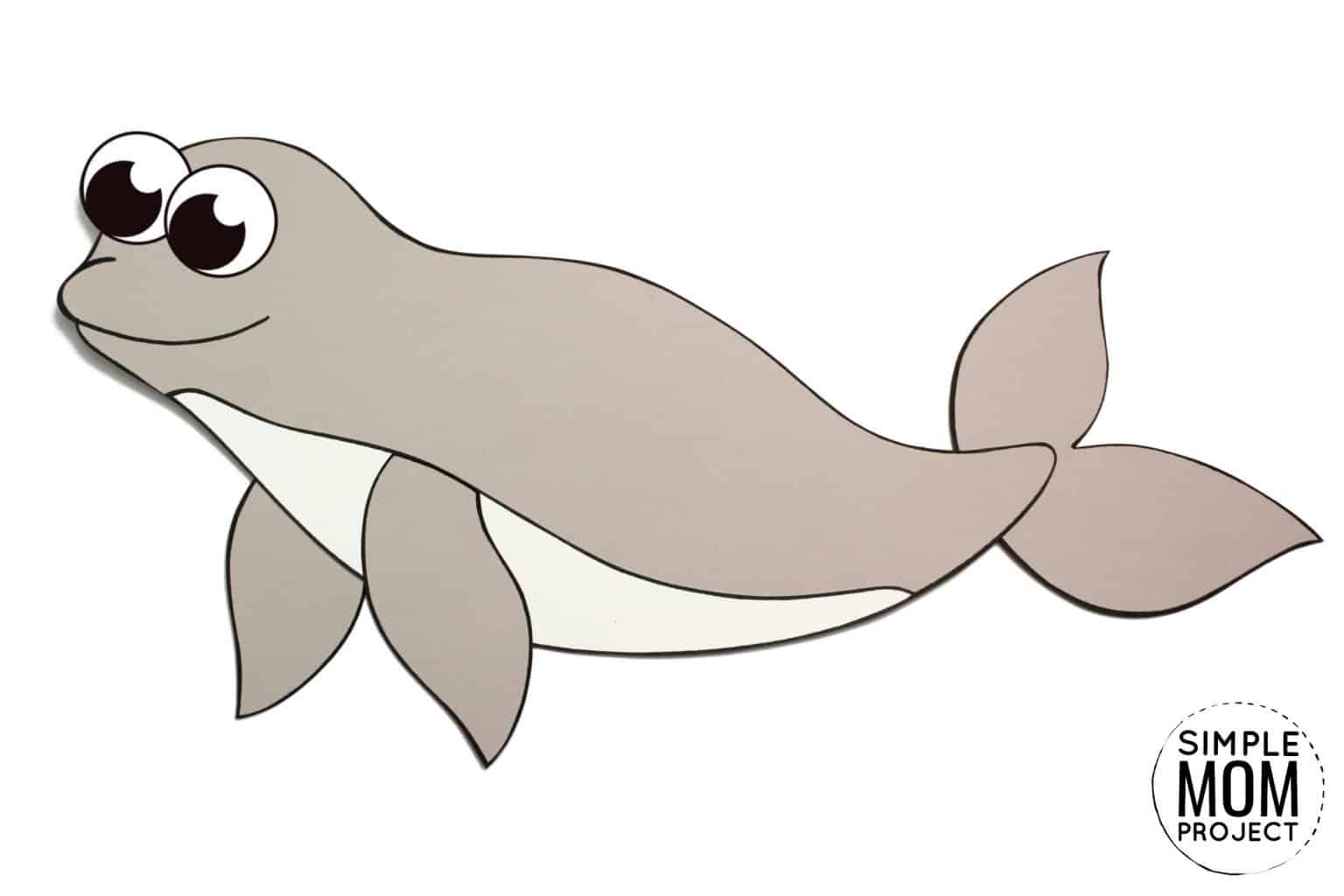 Easy DiY Beluga Whale Craft with Free Template