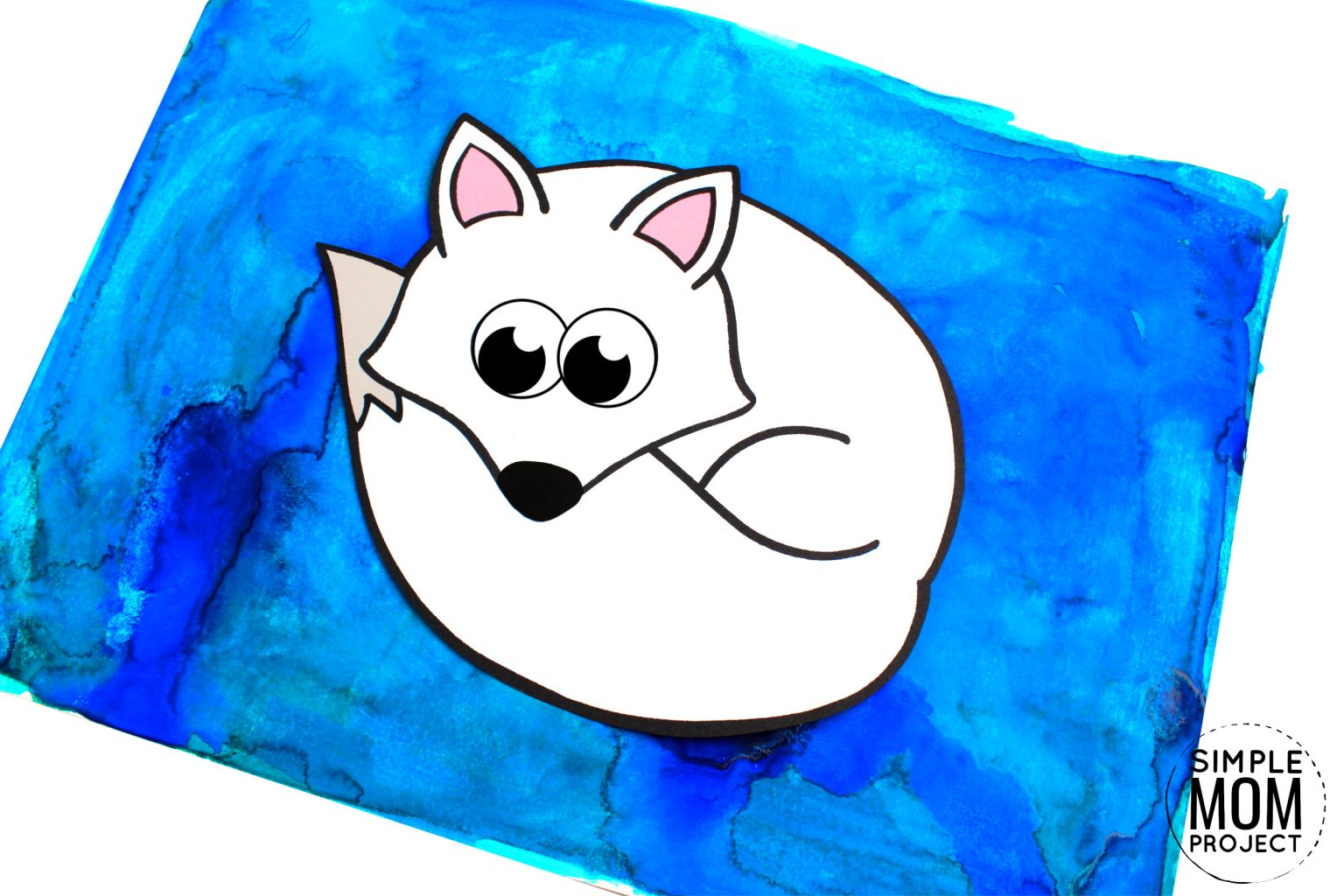 Easy Cut and Paste Arctic Fox Craft for Kids - Simple Mom Project