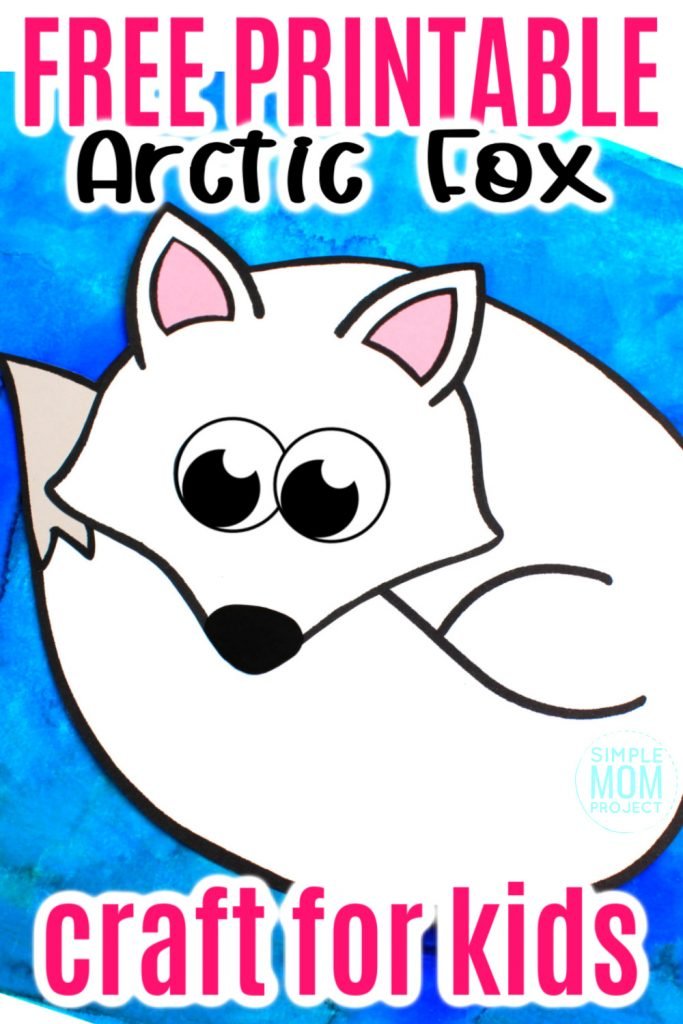 Easy Cut and Paste Arctic Fox Craft for Kids - Simple Mom Project