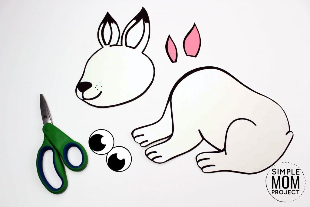 Free Printable Arctic Hare Craft for Kids with Template