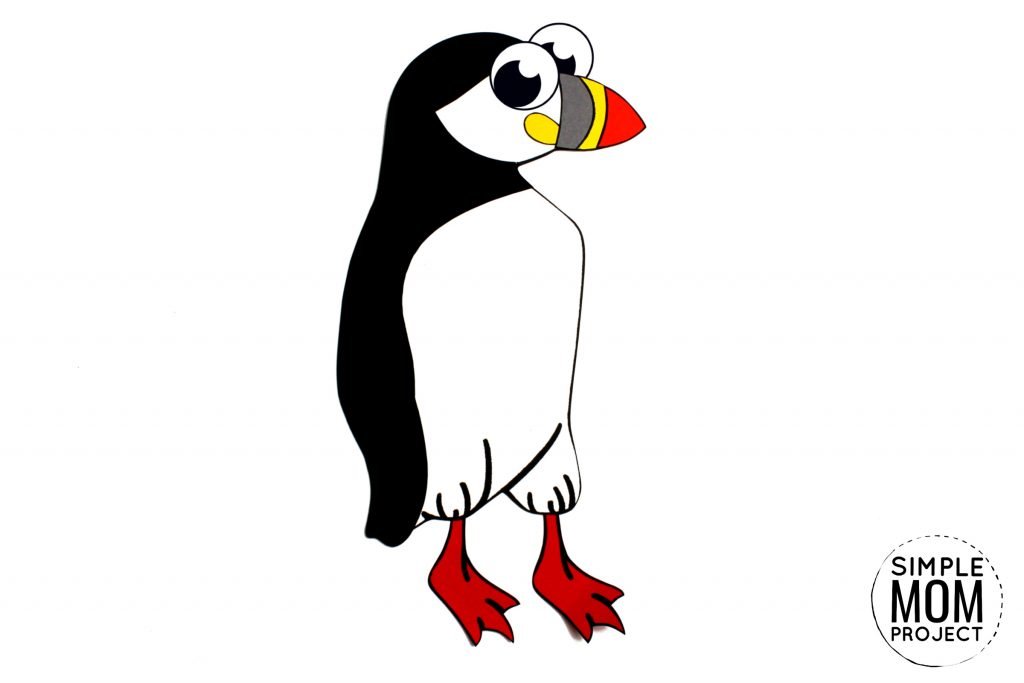 Cut and Paste Puffin Craft for Kids with Free Template – Simple Mom Project