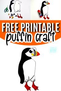 Cut and Paste Puffin Craft for Kids with Free Template – Simple Mom Project