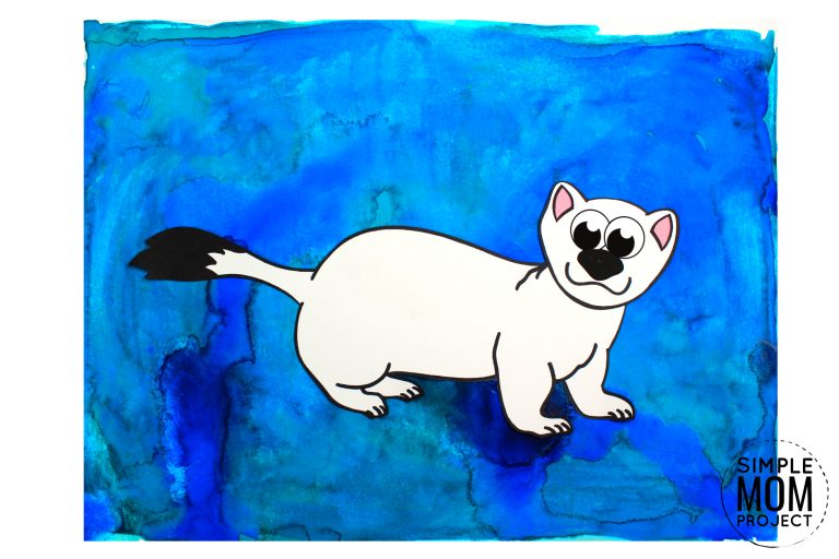 Easy Printable Arctic Animal Stoat Craft for Kids