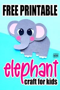Easy DiY Cut and Paste Elephant Craft for Kids
