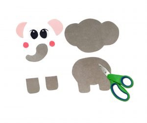 Easy DiY Cut and Paste Elephant Craft for Kids