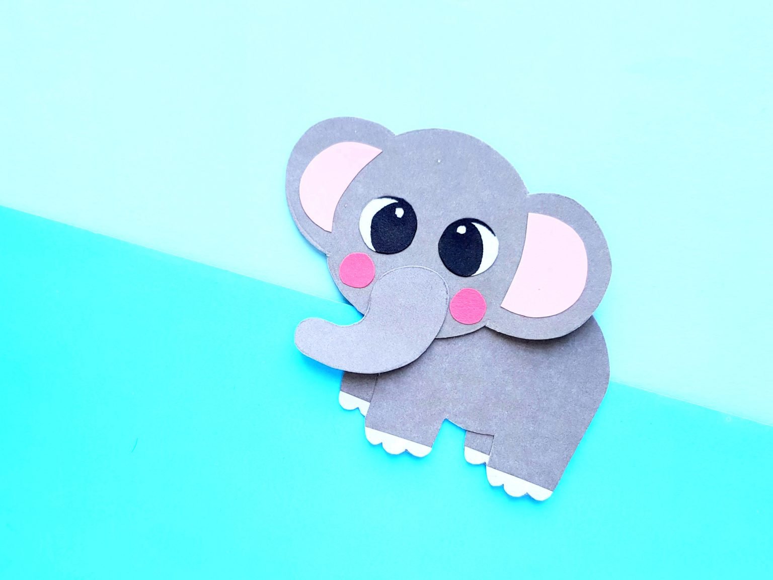 Easy DiY Cut and Paste Elephant Craft for Kids