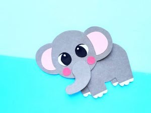 Easy DiY Cut and Paste Elephant Craft for Kids