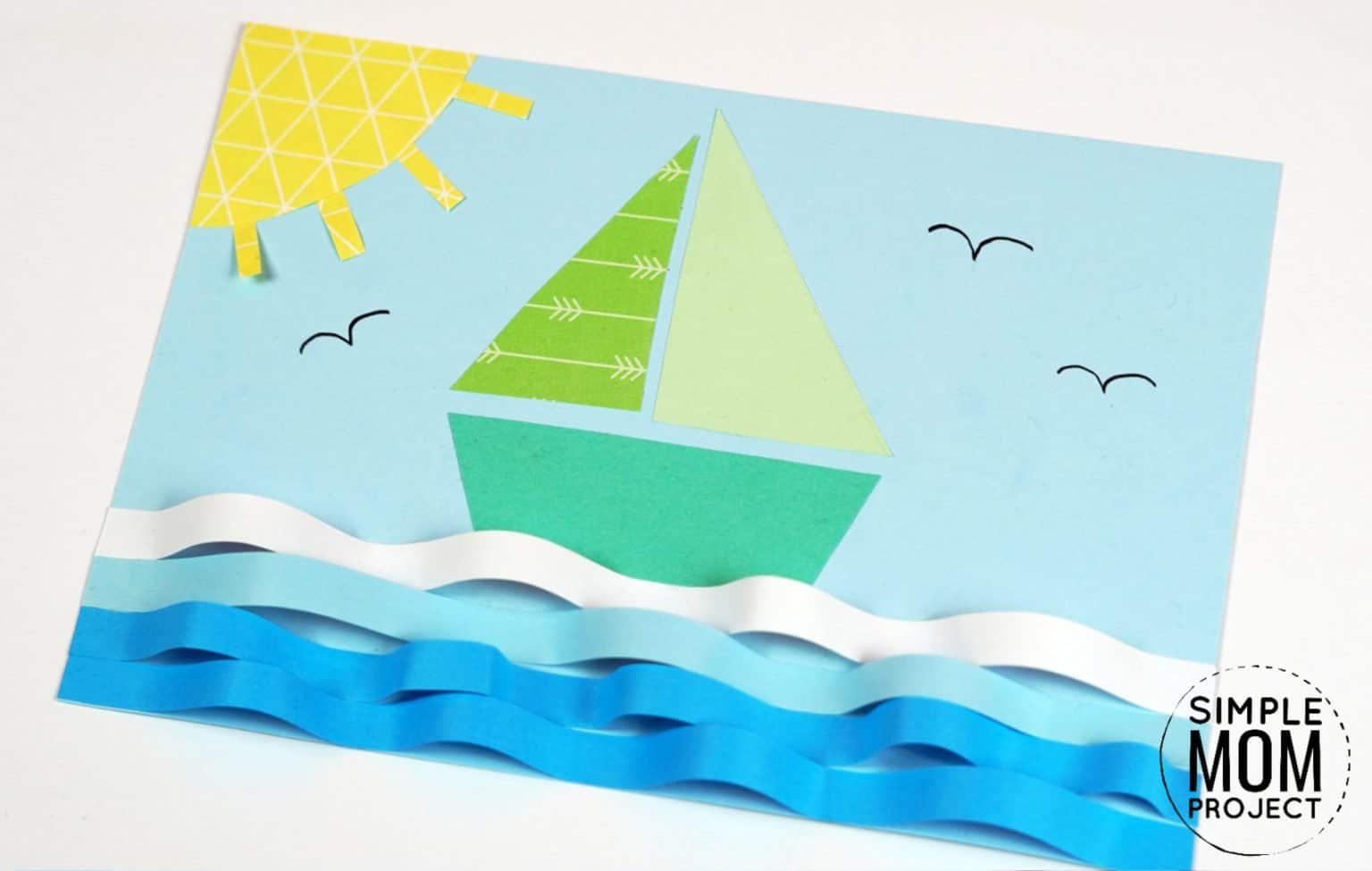 Easy Preschool Sailboat Paper Craft for Kids - Simple Mom Project