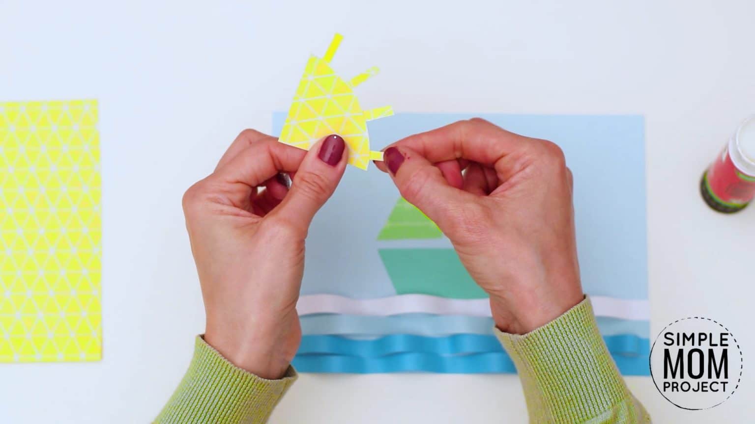 Easy Preschool Sailboat Paper Craft for Kids - Simple Mom Project