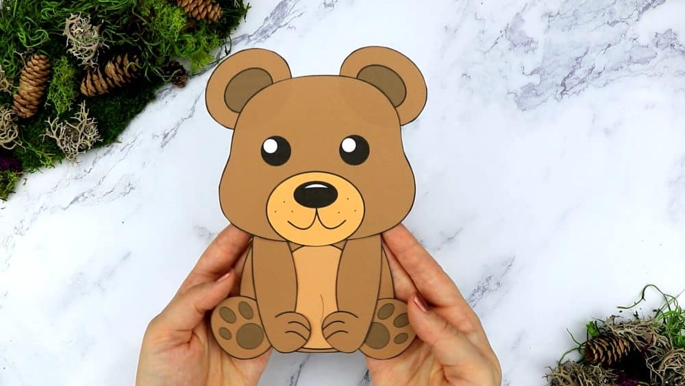 Free Printable Build-a-Bear Craft for Kids – Woodland Teddy Bear Template