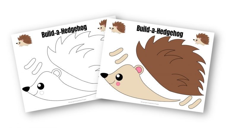 Free Printable Hedgehog Craft for Kids (Easy Cut & Paste)