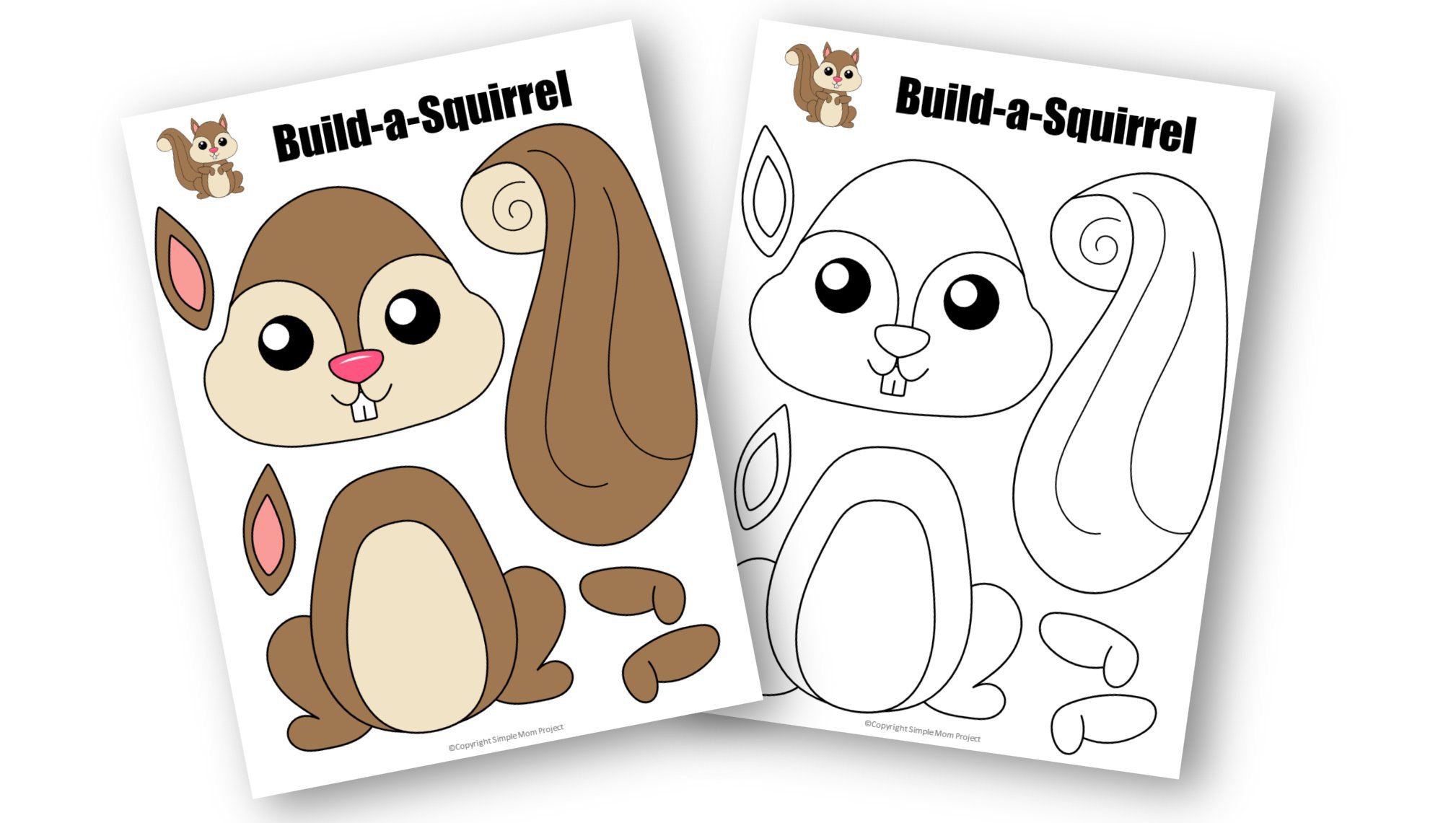Printable Squirrel Craft Template