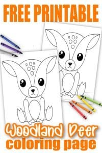 Free Printable Forest Woodland Deer Template