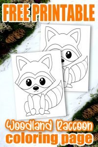 Free Printable Forest Raccoon Coloring Page – Simple Mom Project