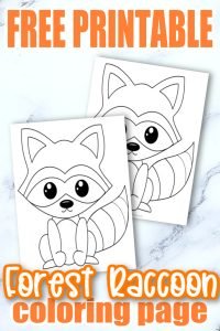 Free Printable Forest Raccoon Coloring Page – Simple Mom Project