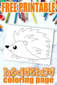 Free Printable Forest Hedgehog Coloring Page - Simple Mom Project