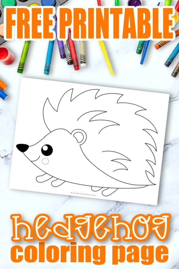 Free Printable Forest Hedgehog Coloring Page – Simple Mom Project
