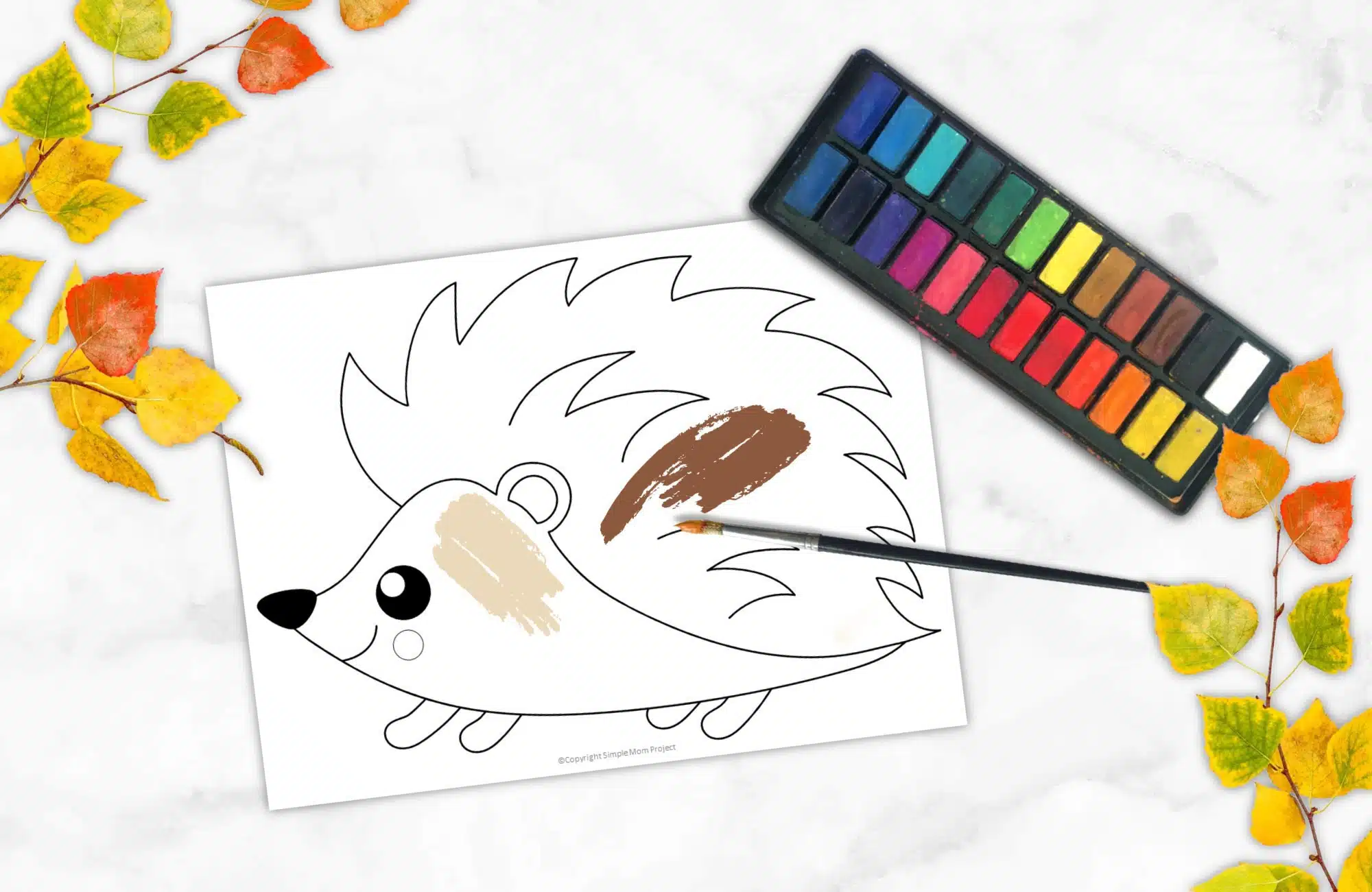 Free Printable Forest Hedgehog Coloring Page – Simple Mom Project