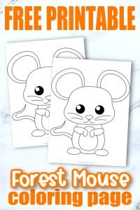 Free Printable Forest Mouse Coloring Page for Kids