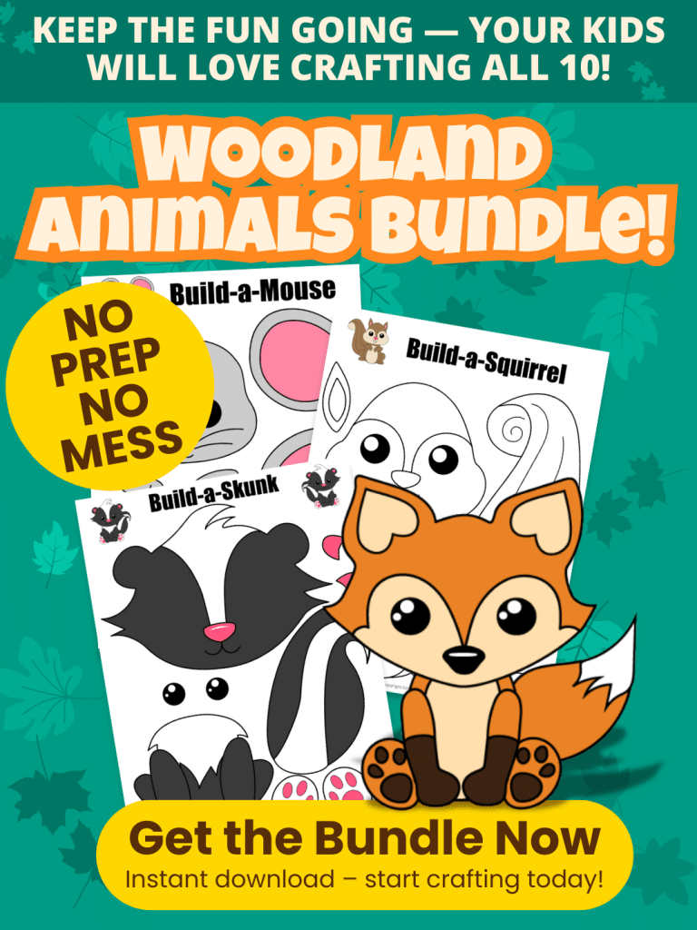 Easy Cut and Paste Fox Craft for Kids – Free Printable Template