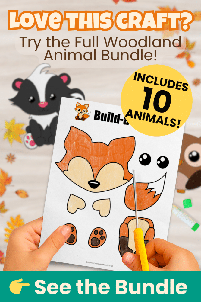 Easy Cut and Paste Fox Craft for Kids – Free Printable Template