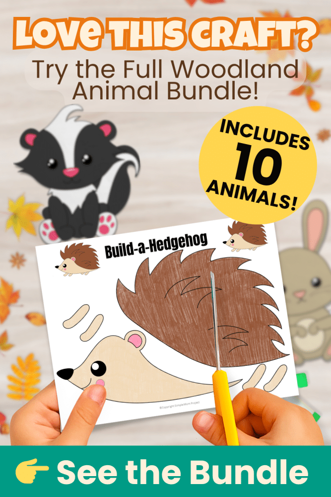 Free Printable Hedgehog Craft for Kids (Easy Cut & Paste)