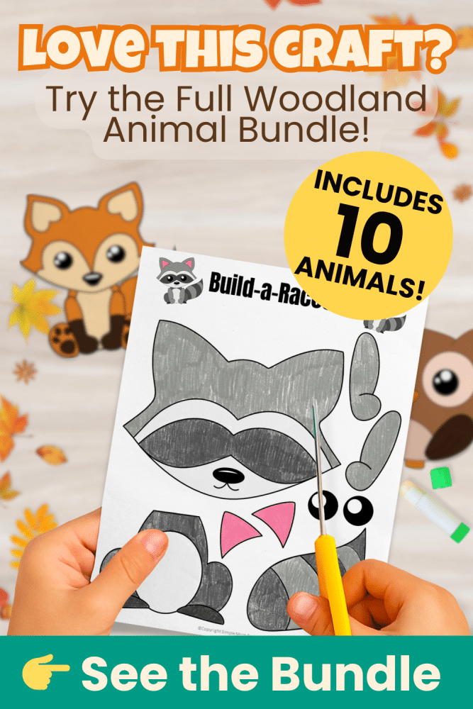 Free Printable Raccoon Craft for Kids | Woodland Animal Template ...
