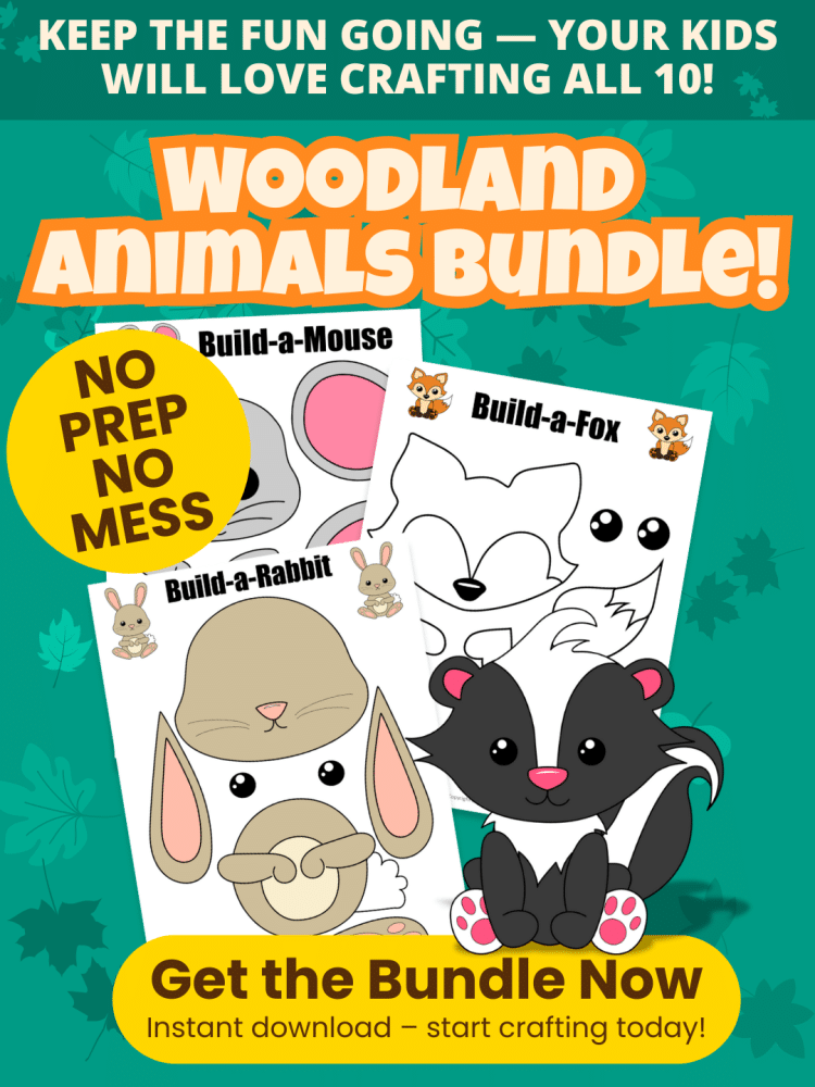 Printable Skunk Craft for Kids | Woodland Animal Letter S Activity