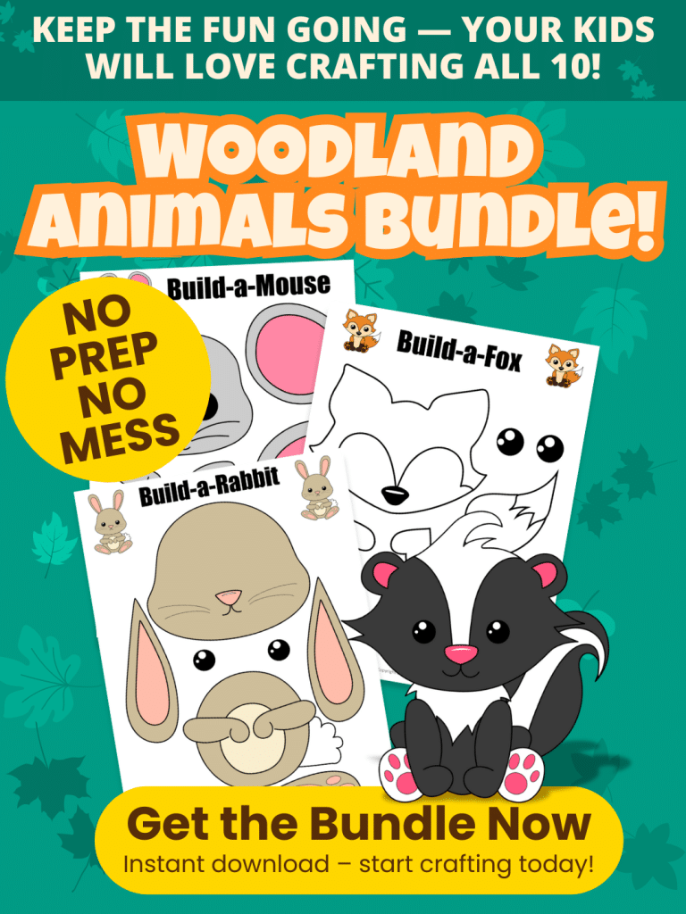 Printable Skunk Craft for Kids | Woodland Animal Letter S Activity