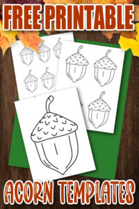 Free Printable Large, Medium and Small Acorn Templates – Simple Mom Project