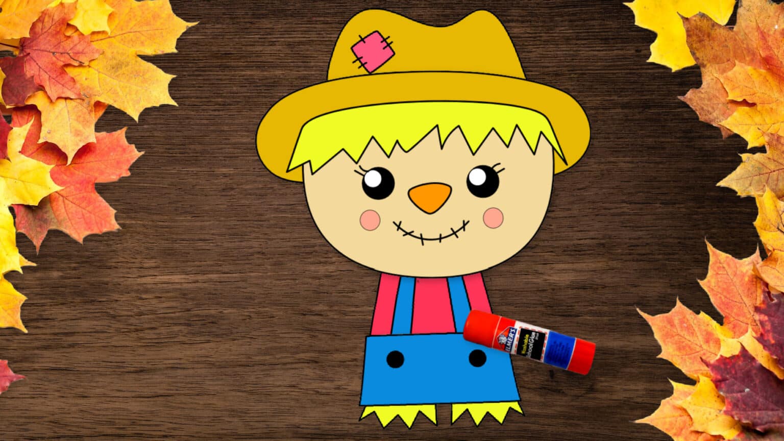 Free Printable Cut and Paste Girl Scarecrow Craft for Kids