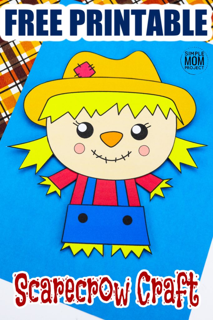Free Printable Cut and Paste Girl Scarecrow Craft for Kids