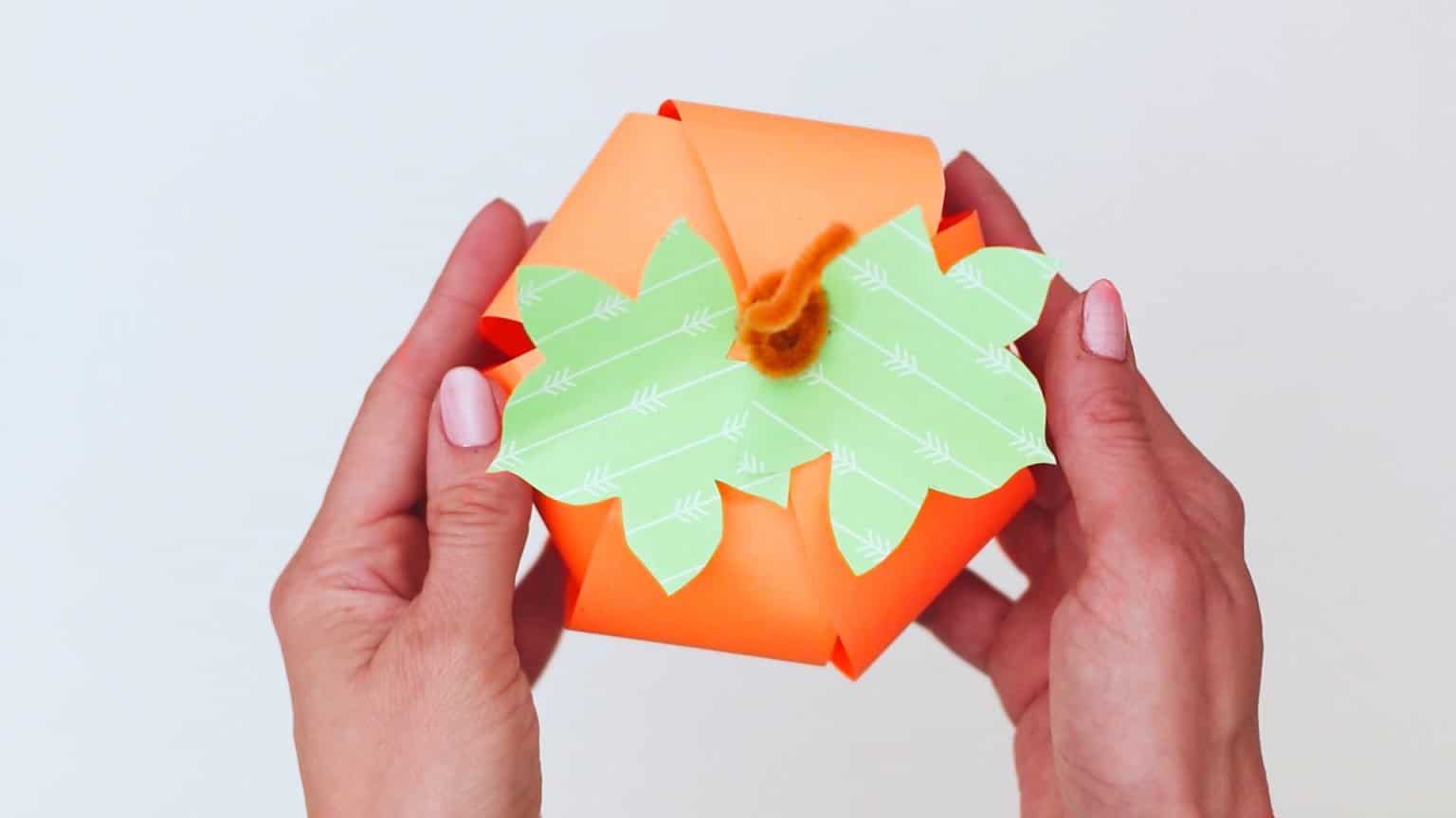 Easy DiY 3D Paper Pumpkin Craft for Kids - Simple Mom Project