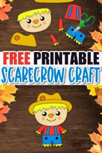 Printable Scarecrow Paper Bag Puppet Template - Simple Mom Project