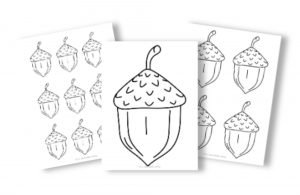 Free Printable Large, Medium and Small Acorn Templates