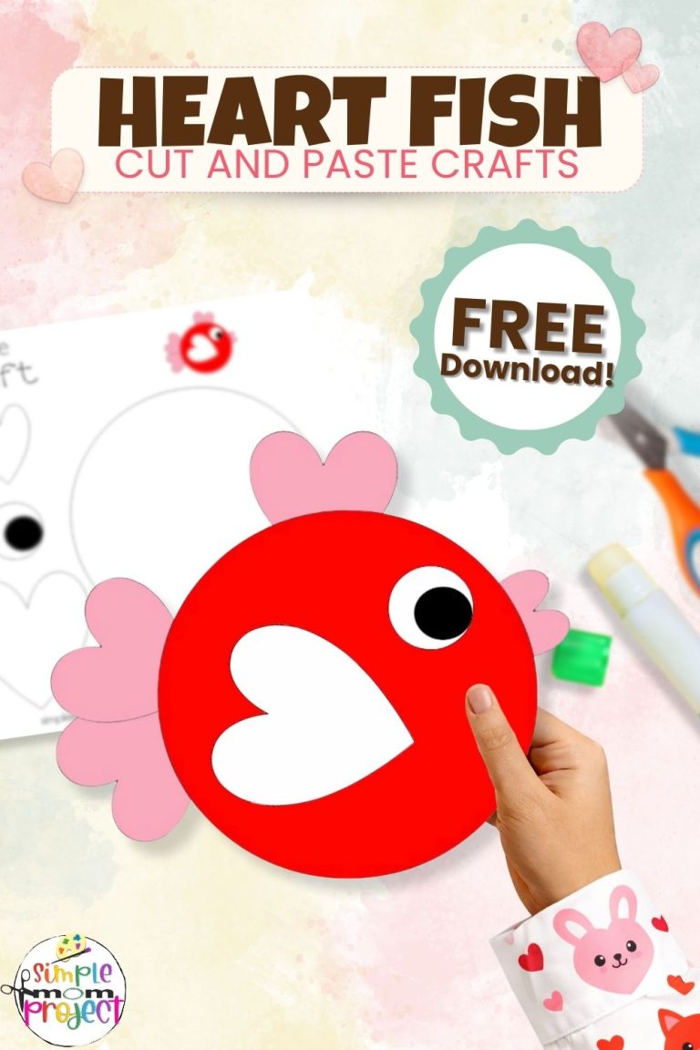 Adorable Heart Fish Craft Template – Free Printable for Little Hands