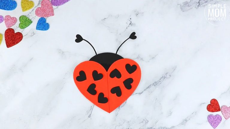 Free Printable Heart Shaped Ladybug Craft - Simple Mom Project