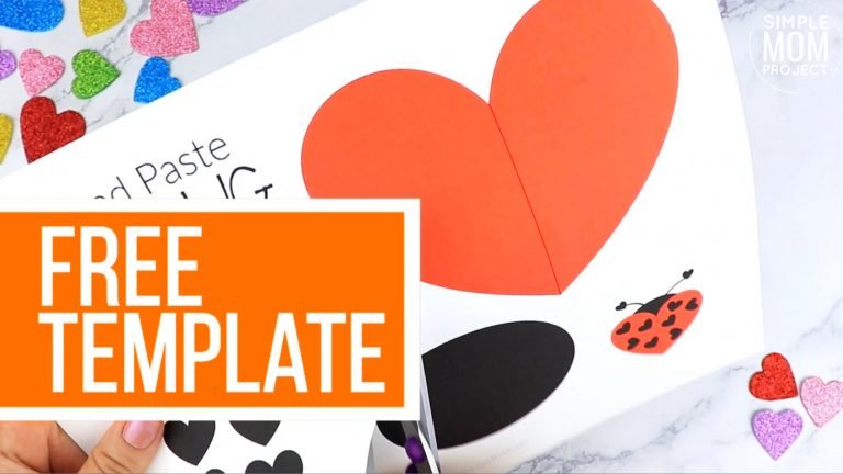 Cute Heart Shaped Ladybug Craft for Kids (Free Printable) - Simple Mom ...
